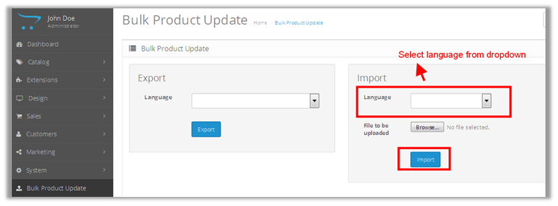 Bulk Product Update for Opencart