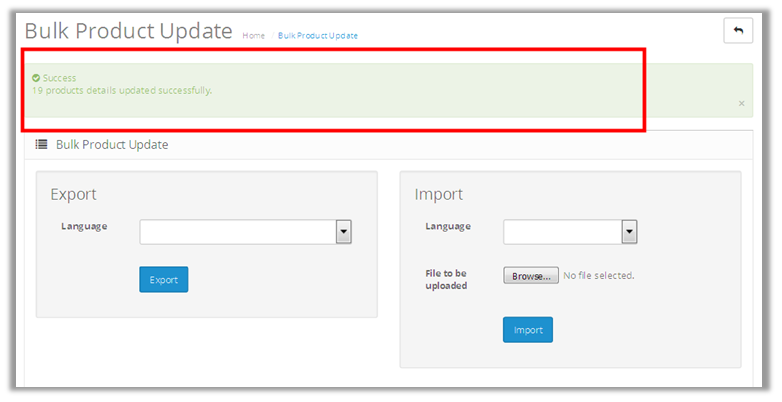 Bulk Product Update for Opencart