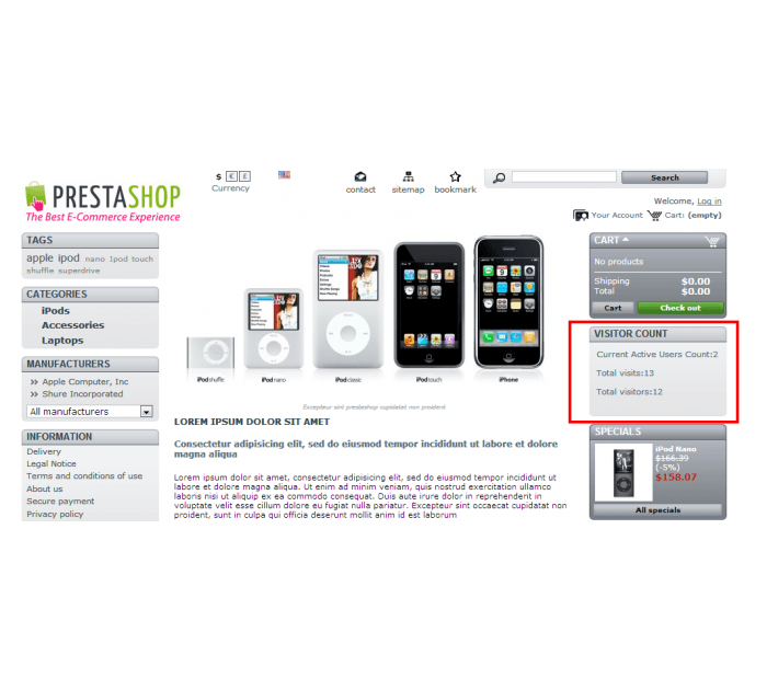 Prestashop Visitor Counter|Website Visitors Count|Prestashop Counters