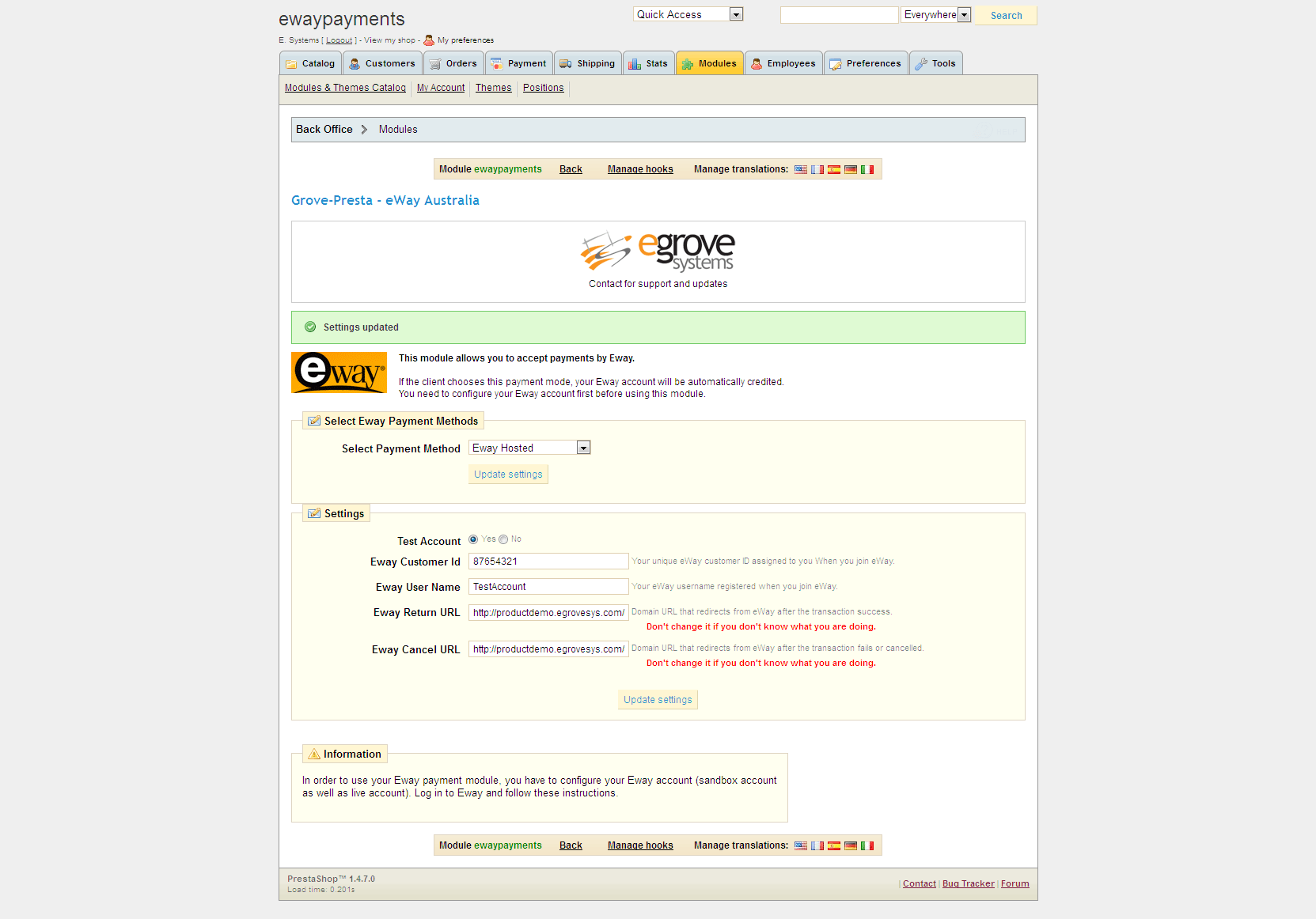 PrestaShop EWay Payments Module for Australia | Prestashop Marketplace